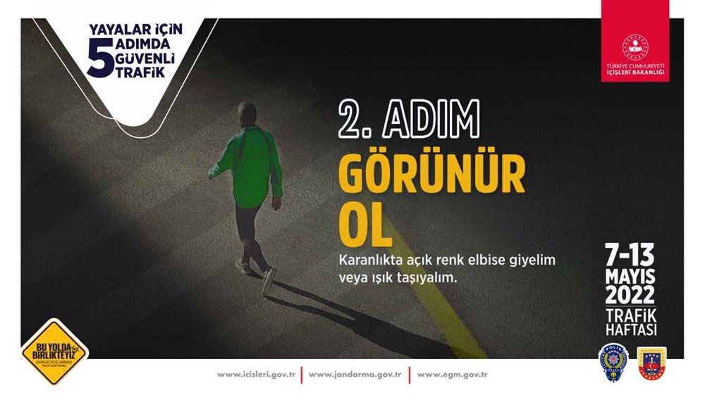 Emniyet Genel Müdürlüğü Trafik Başkanlığı - YAYALAR İÇİN 5 ADIMDA ... Emniyet Genel Müdürlüğü Trafik Başkanlığı - YAYALAR İÇİN 5 ADIMDA ...
